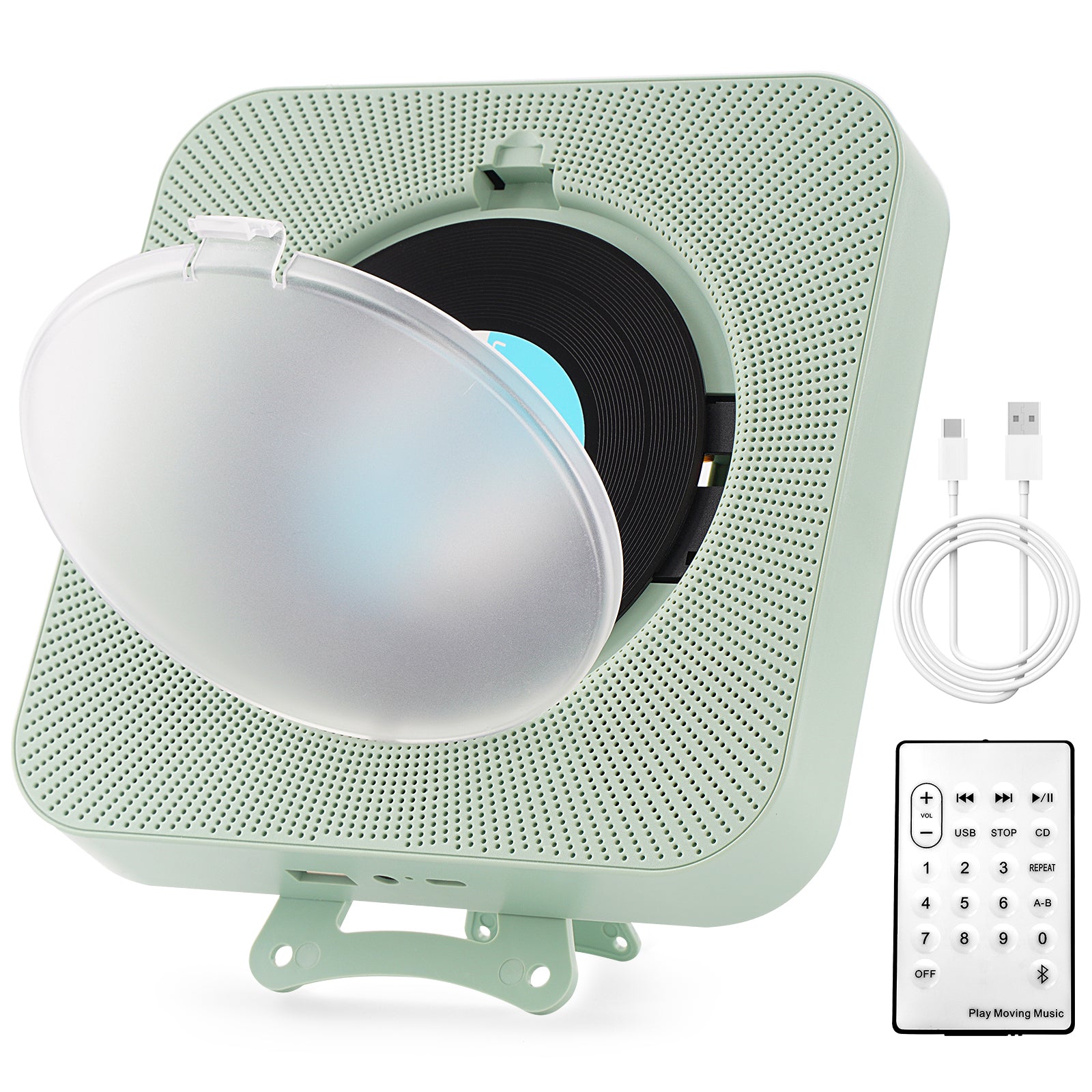 Yintiny GREEN CD Player With Speaker, Portable CD Player For Home Deco